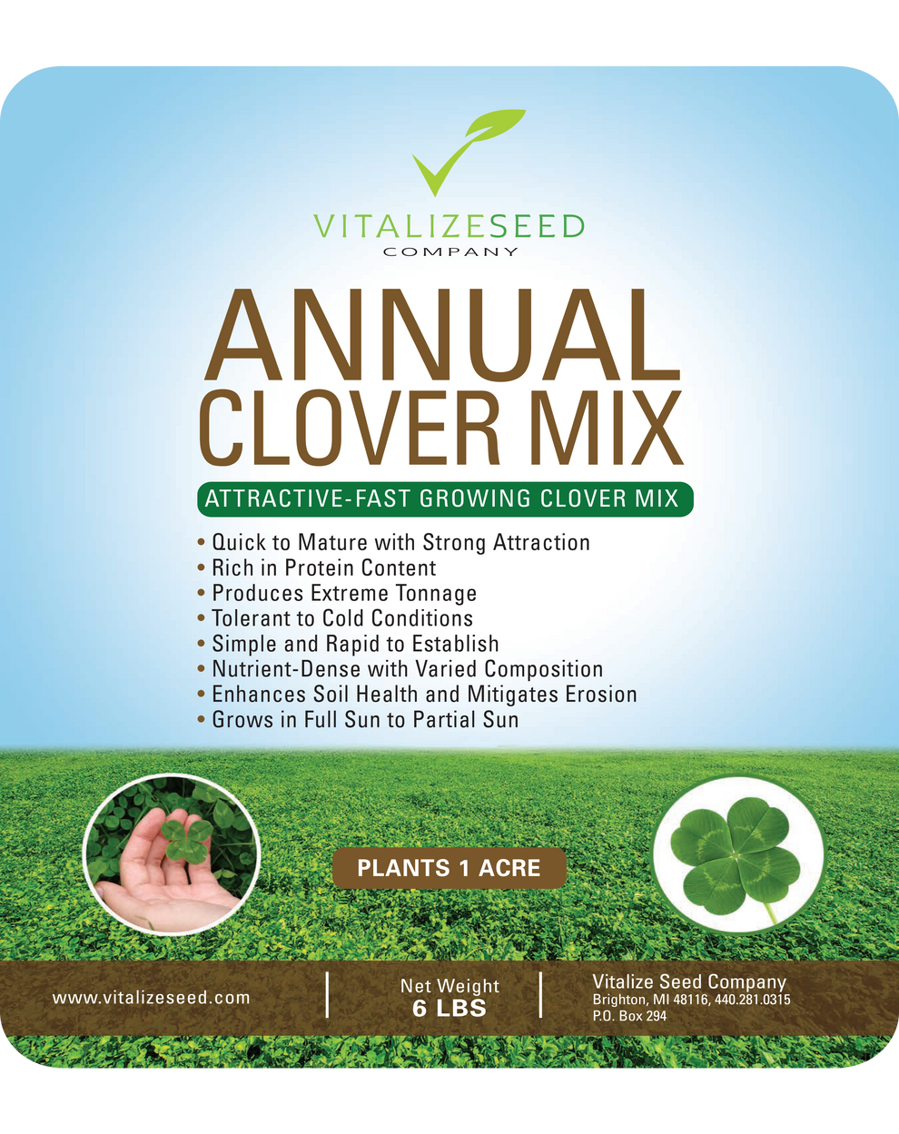 Annual Clover Seed Mix | Vitalize Seed Company
